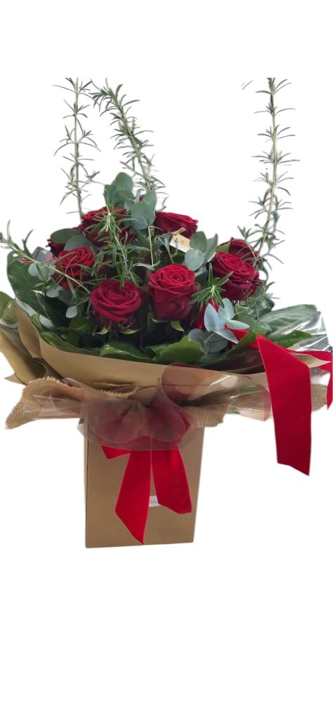 Red Rose Box Arrangement - Julie Nicholas Florist